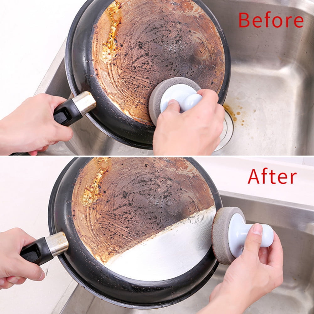 Kitchen Nano Emery Magic Clean Rub Pot Rust Focal Stains Sponge Brush ...