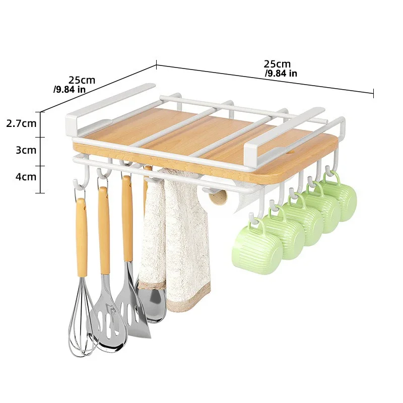 Kitchen Non-punching Multi-functional Pot Lid Cutting Board Placement ...
