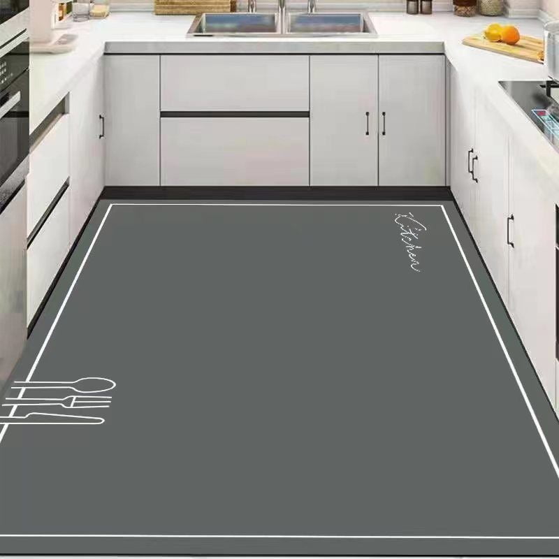 Kitchen Non-slip PVC Large Area Rug Dirt-resistant Waterproof Soft Rugs ...