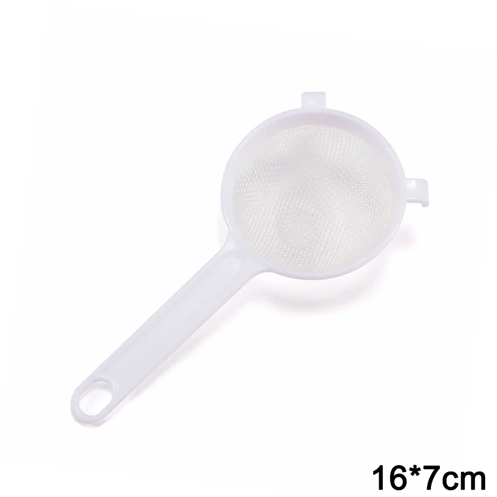 Kitchen Nut Milk Filter Plastic Fine Mesh Spoon Strainer Flour Sieve ...