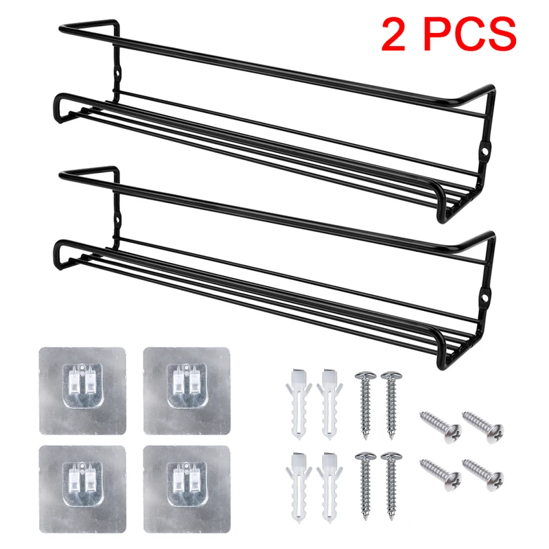 Kitchen Organizer 2 Pcs Metal Hanging Racks For Home Restaurant Wall ...
