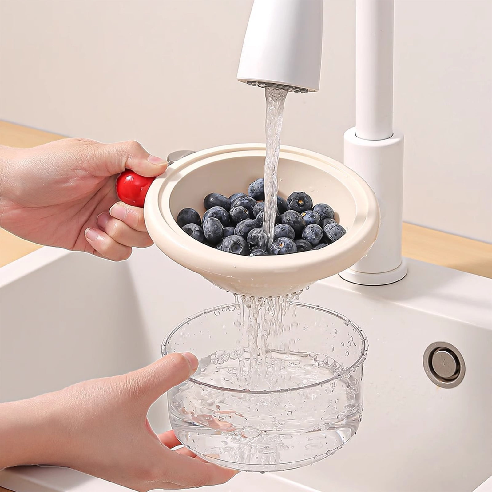 Kitchen Organizer Basket, Multi Compartment Storage Bin, Space Saving ...