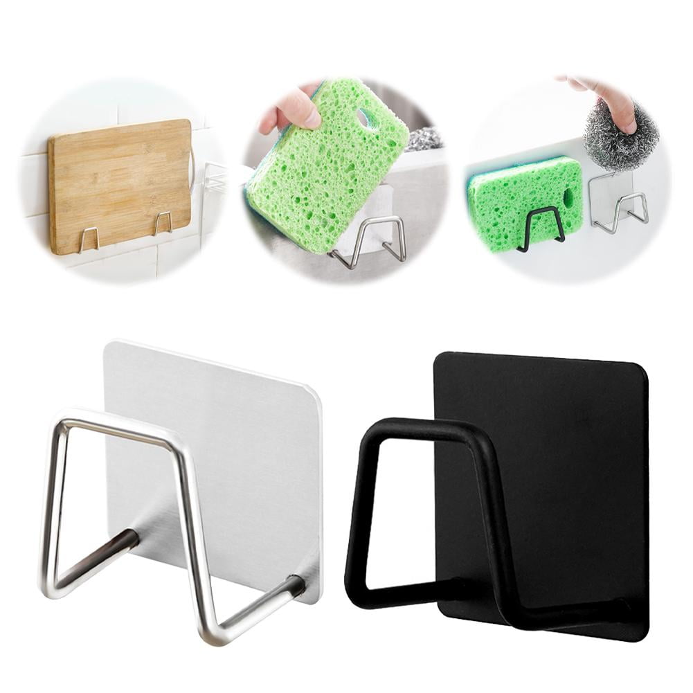 Kitchen Organizer Sponge Holder Soap Drying Rack Self Adhesive Sink ...