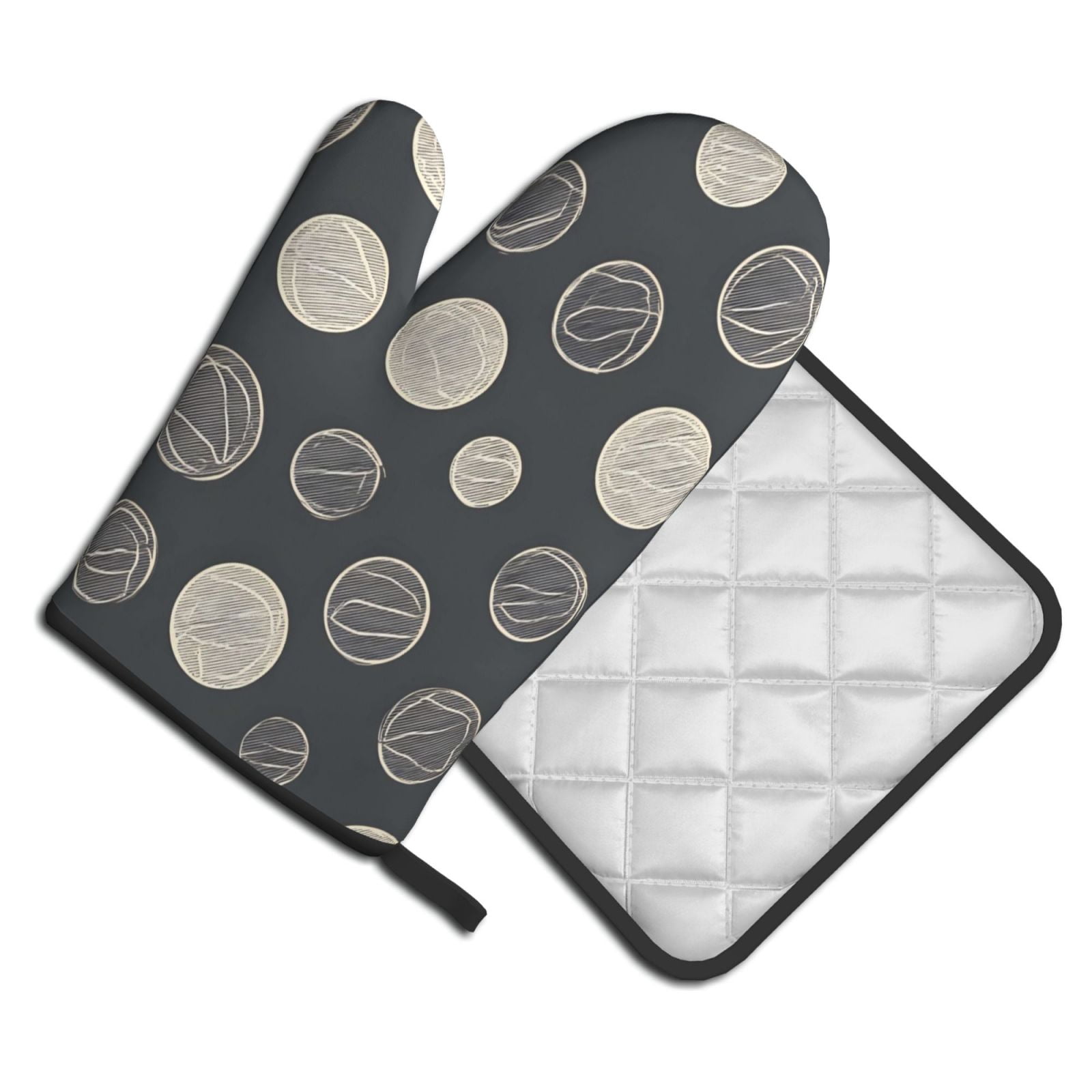 Kitchen Oven Mitts And Pot Holders Set 2pcs Waterproof Heat Resistant ...