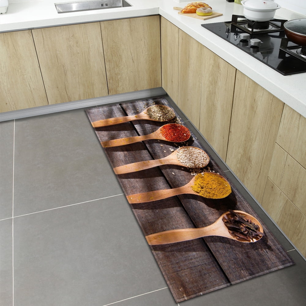 Kitchen PCV Mat Appetite Decoration Spice Floor Mats Kitchen Door Home ...