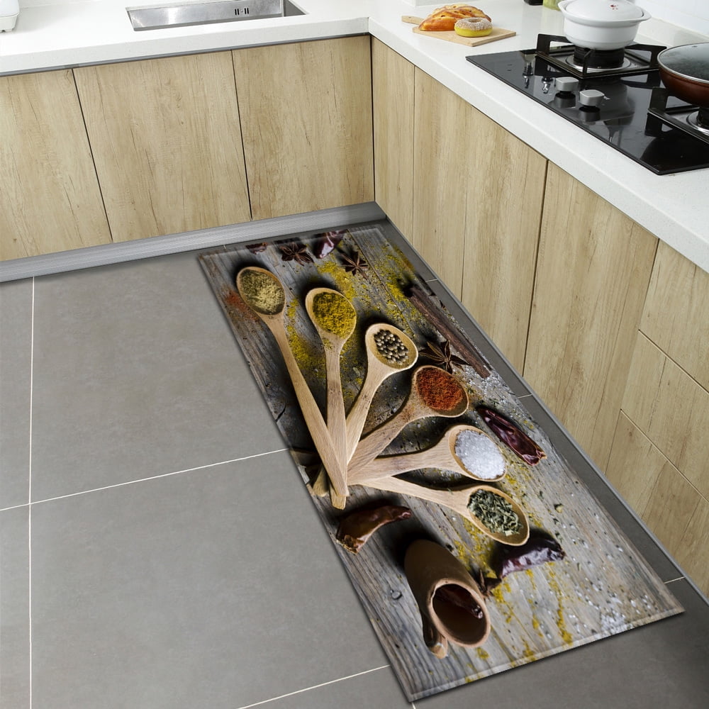Kitchen PCV Mat Appetite Decoration Spice Floor Mats Kitchen Door Home ...