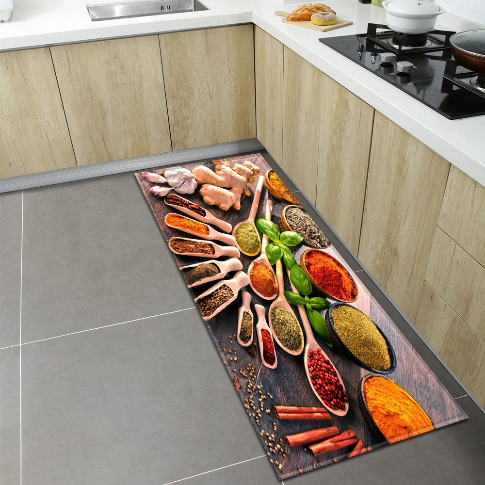 Kitchen PCV Mat Appetite Decoration Spice Floor Mats Kitchen Door Home ...