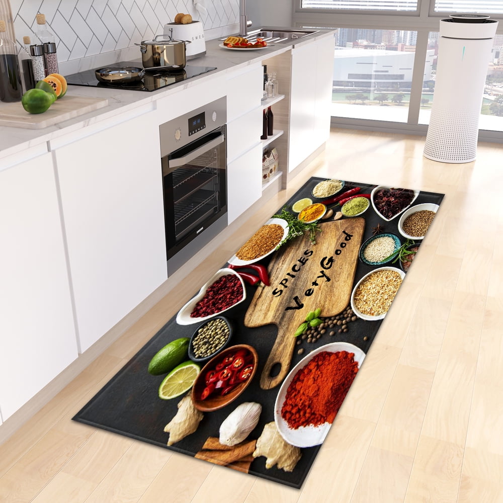 Kitchen PCV Mat Bathroom Door Entrance Doormat Spices Home Hallway ...
