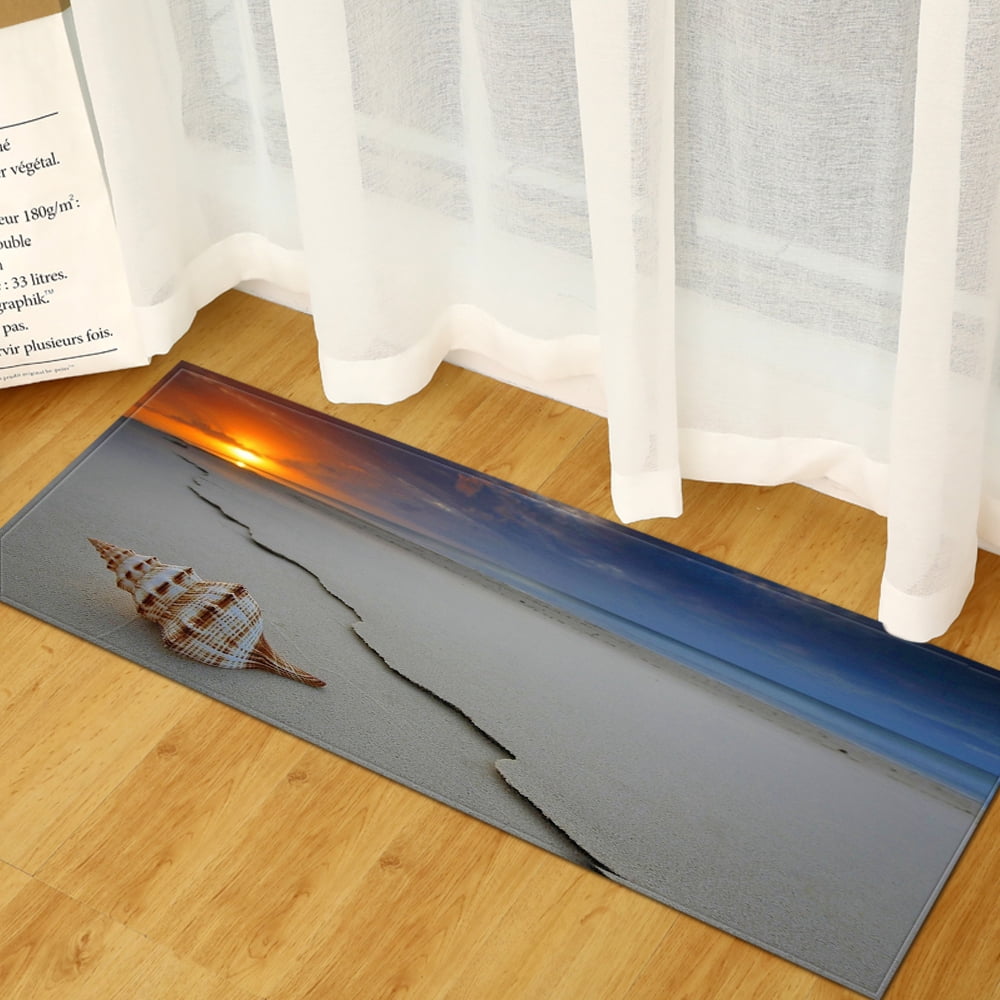 Kitchen PCV Mat Beach shell conch floor mat Entrance door Bedroom ...