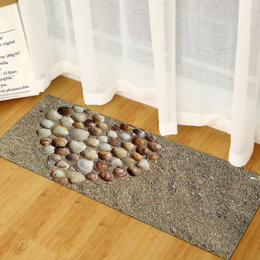 Kitchen PCV Mat Beach shell conch floor mat Entrance door Bedroom ...
