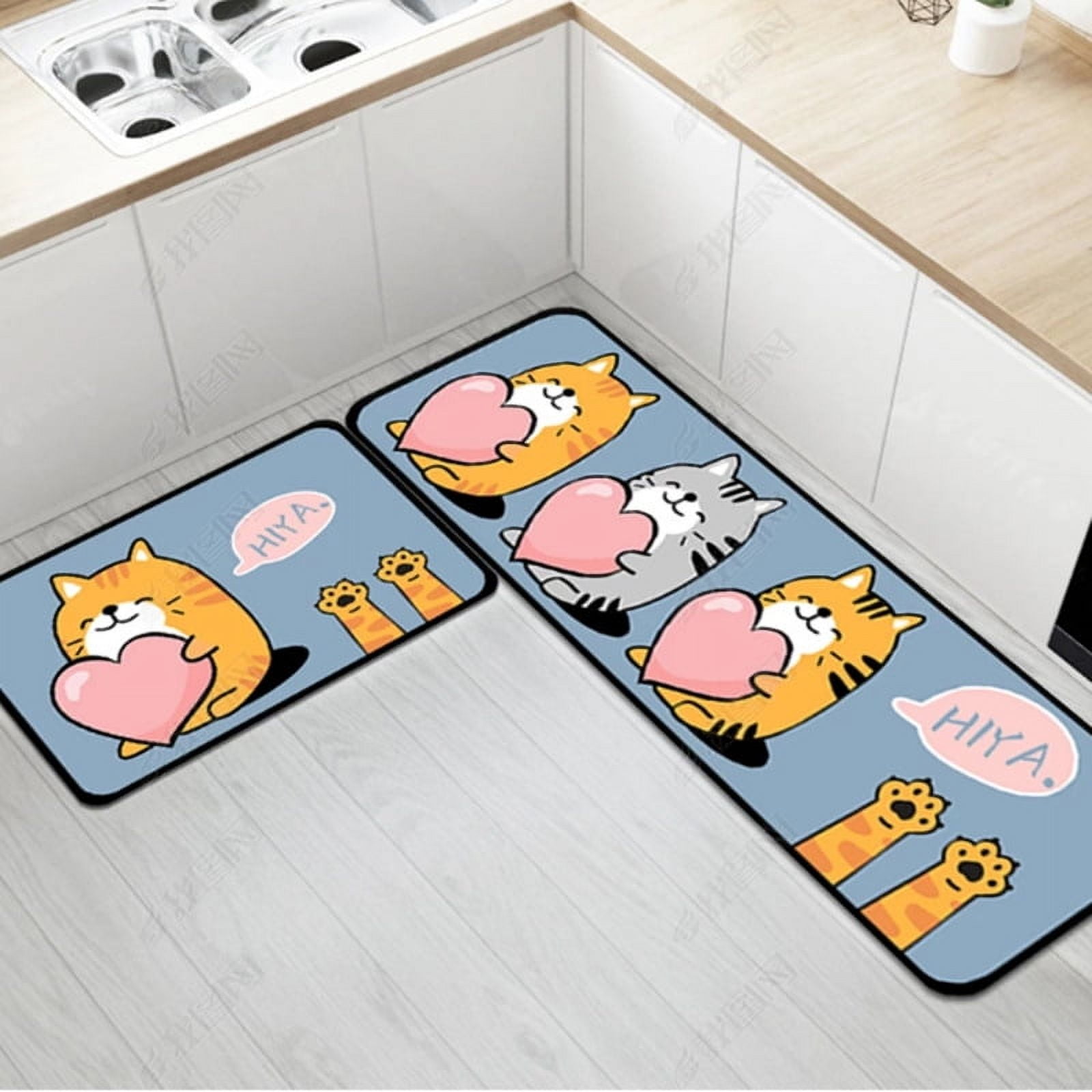 Kitchen PCV Mat Cartoon Home Hallway Entrance Doormat Balcony Bathroom ...