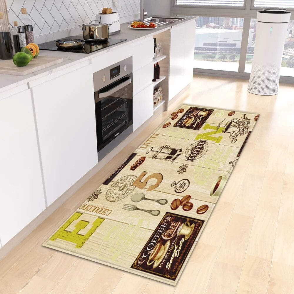 Kitchen PCV Mat Coffee Room Decorative Floor Mats Living Kitchen ...