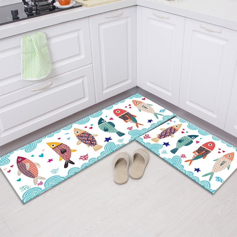 Kitchen PCV Mat Cute Animal Floor Mat 3D Printed Soft Long Area Carpet ...