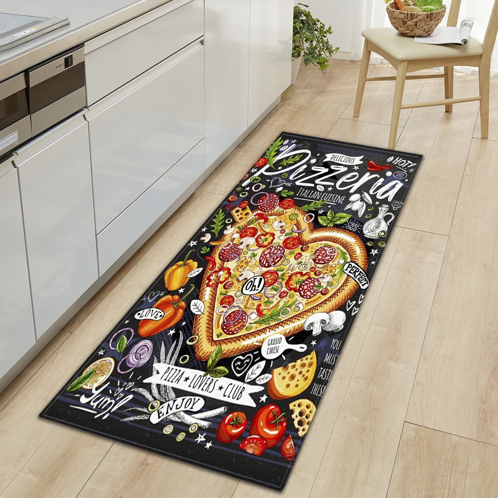 Kitchen PCV Mat Delicious Food 3D Printing Floor Mat Appetite ...