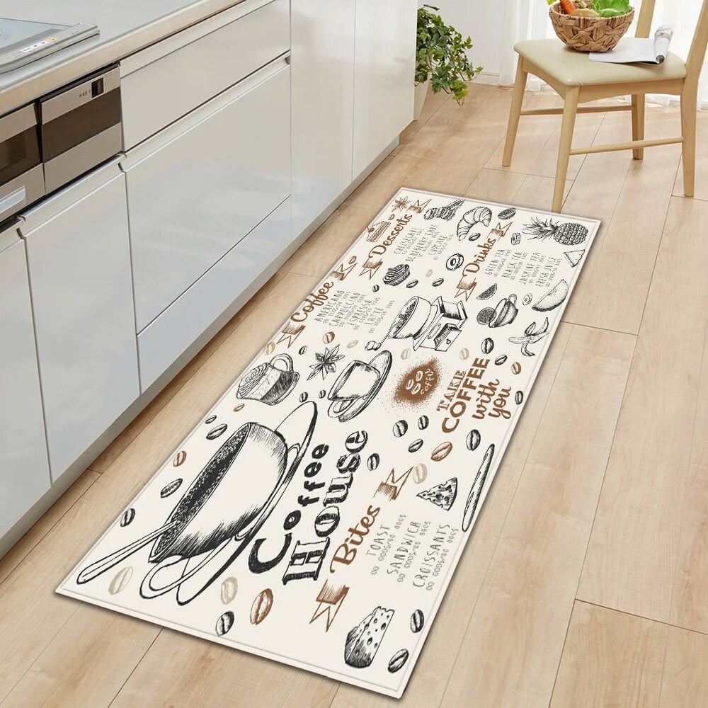Kitchen PCV Mat Door Mats Tea Restaurant Coffee Room Decorative Living ...