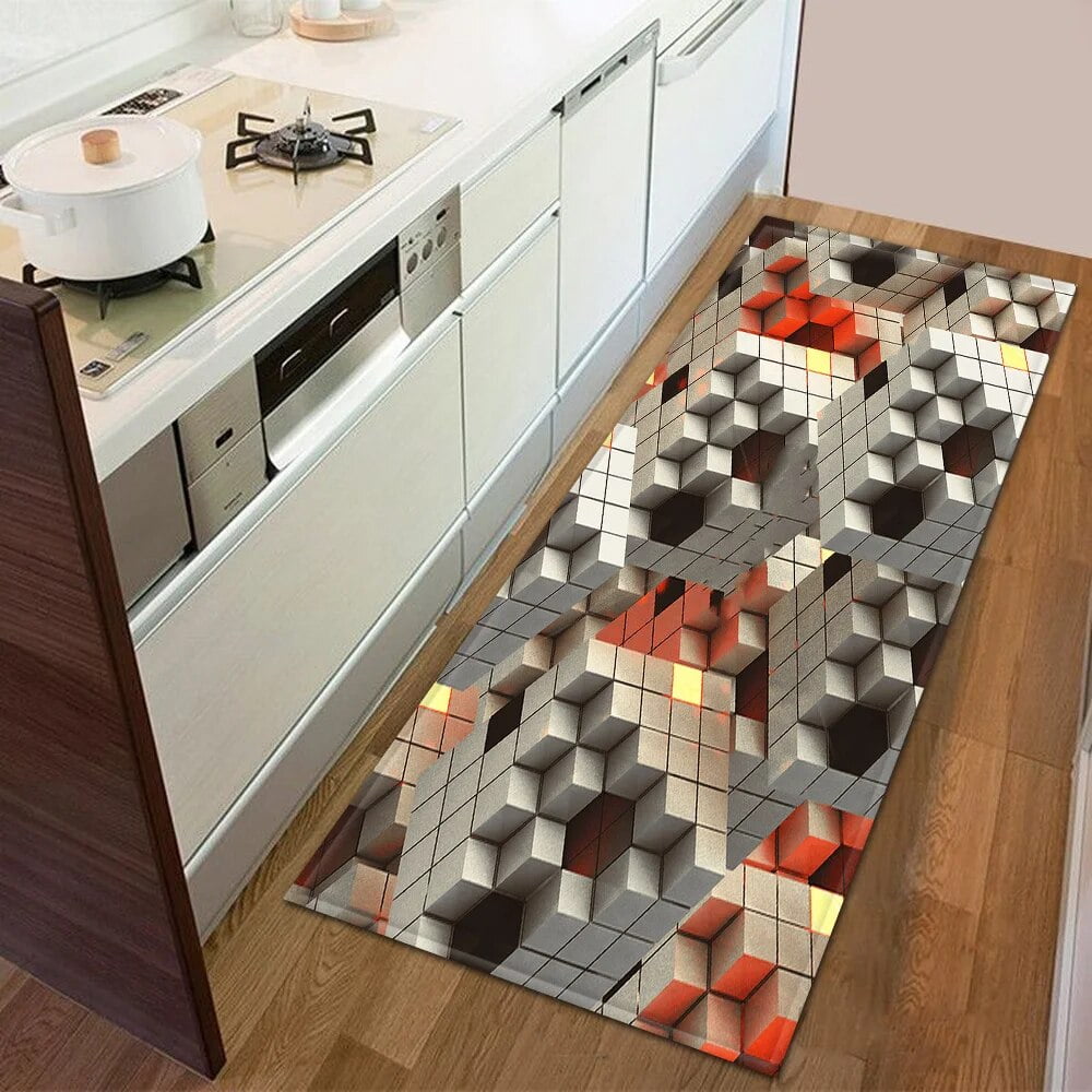 Kitchen PCV Mat Entrance Door Mat Decoration Kitchen Bathroom Rug ...