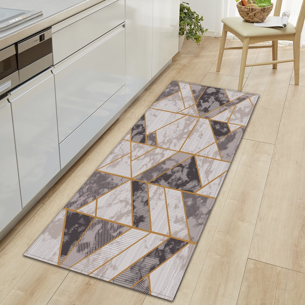 Kitchen PCV Mat Entrance Doormat Custom Geometry Bedroom Living Room ...