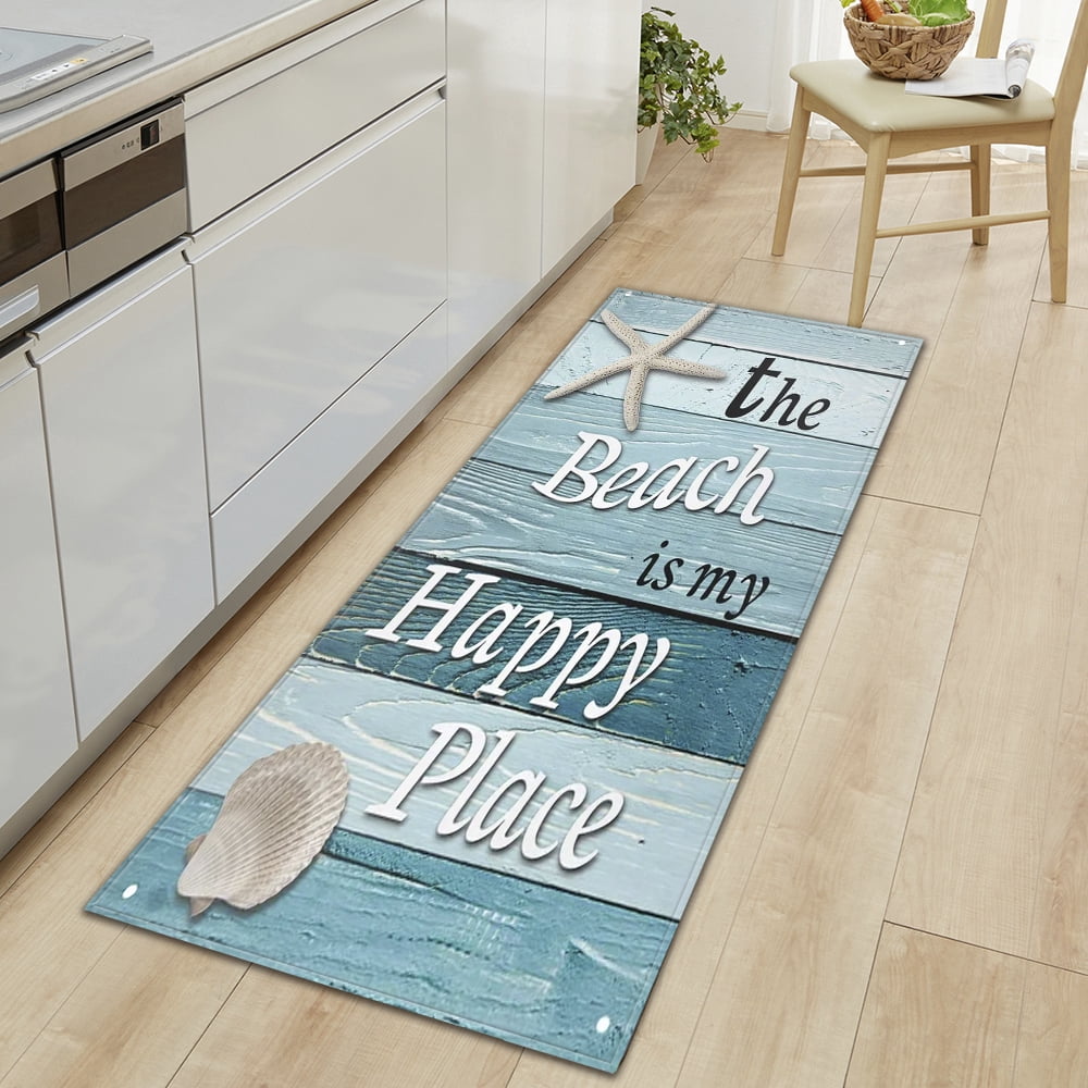 Kitchen PCV Mat Entrance Doormat Hallway Wood Grain Bedroom Living Room ...