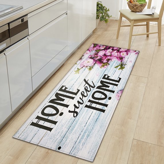 Kitchen PCV Mat Entrance Doormat Hallway Wood Grain Bedroom Living Room ...