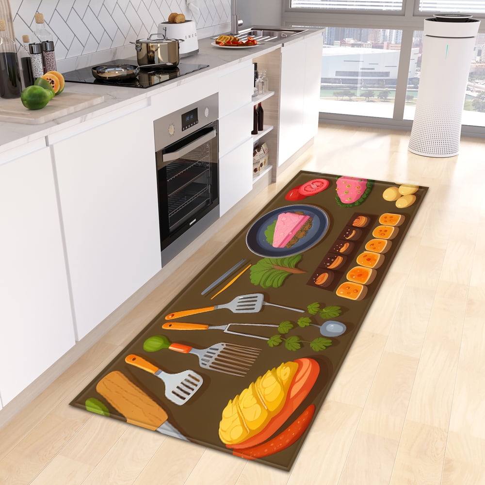 Kitchen PCV Mat Entrance Doormat Home Bathroom Hallway Foot Rug Modern ...
