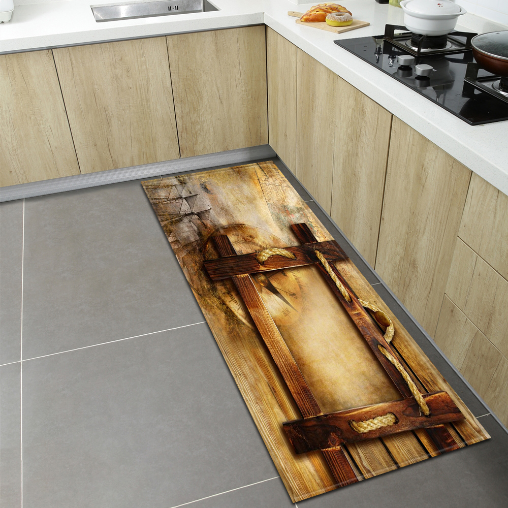 Kitchen PCV Mat Entrance Doormat Kitchen Rug Living Room Bedroom Floor ...