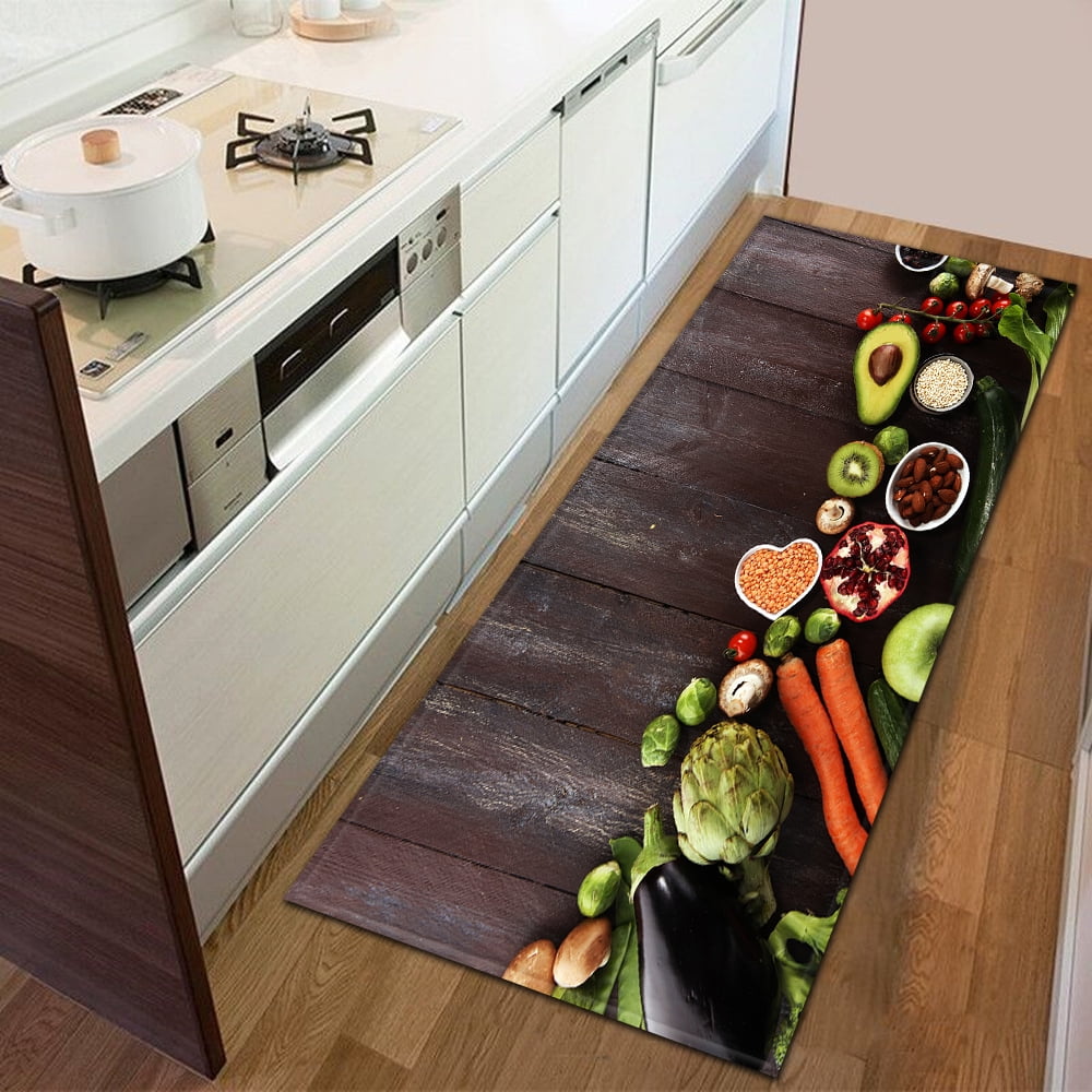 Kitchen PCV Mat Fruit and vegetable food 3D printing pattern decorative ...