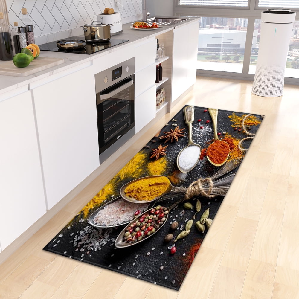Kitchen PCV Mat Hallway Bathroom Door Living Room Floor Decor Carpet ...