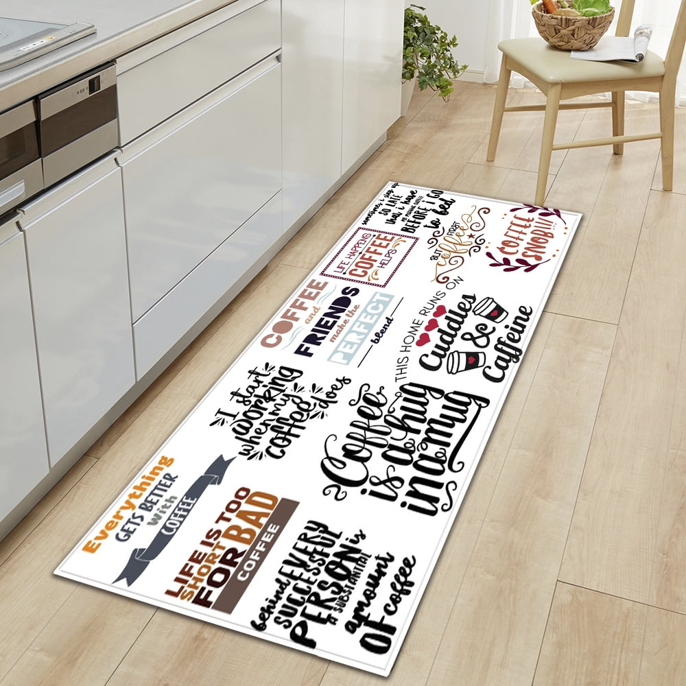 Kitchen PCV Mat Home Entrance Doormat Living Room Bedroom Tatami Coffee Table Decor Carpet ...