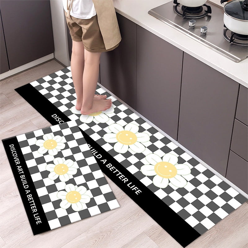 Kitchen PCV Mat Home Kitchen Carpet Long Strip Living Room Bedroom Mat ...