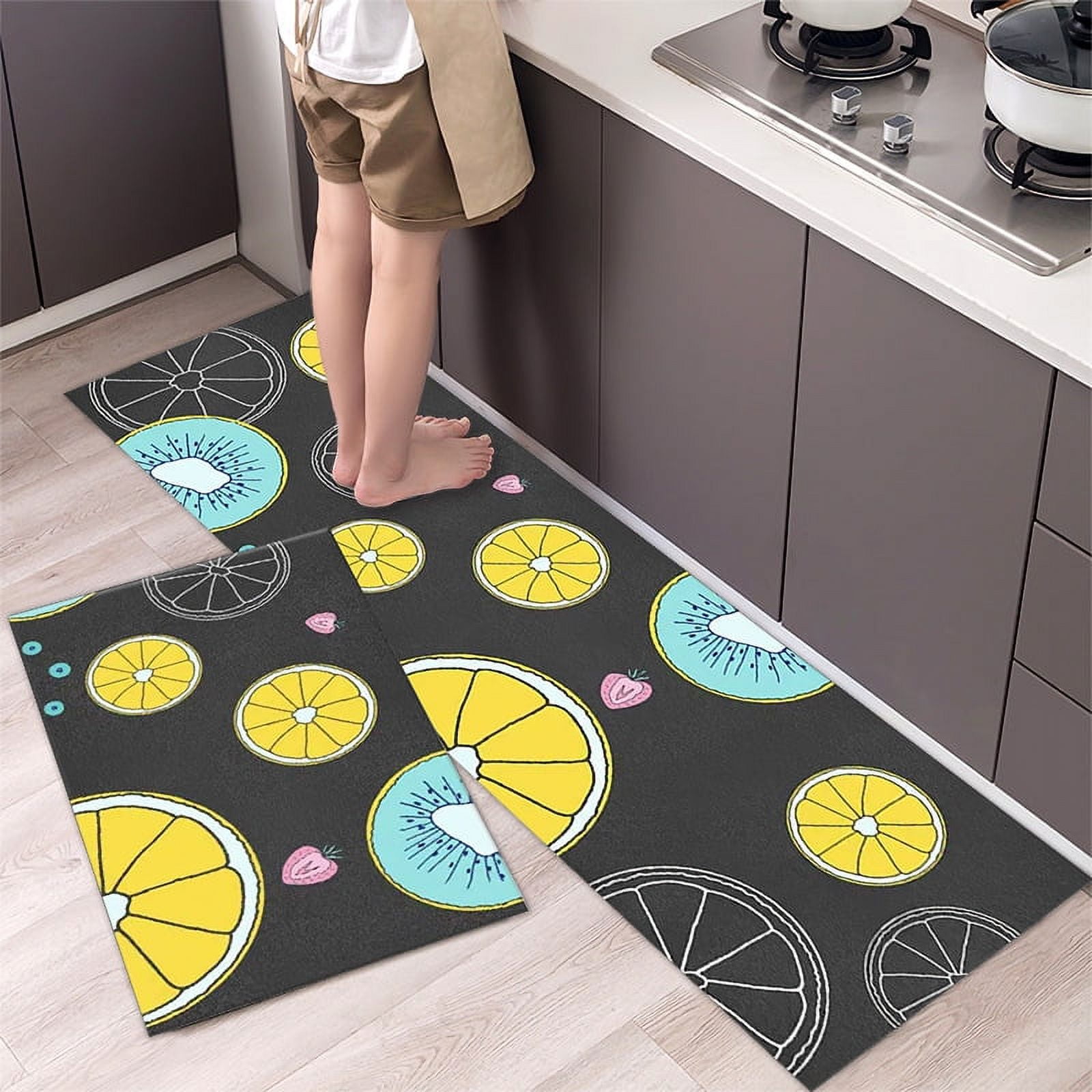 Kitchen PCV Mat Kitchen Mats for Floor Home Bathroom Bath Carpet Living ...