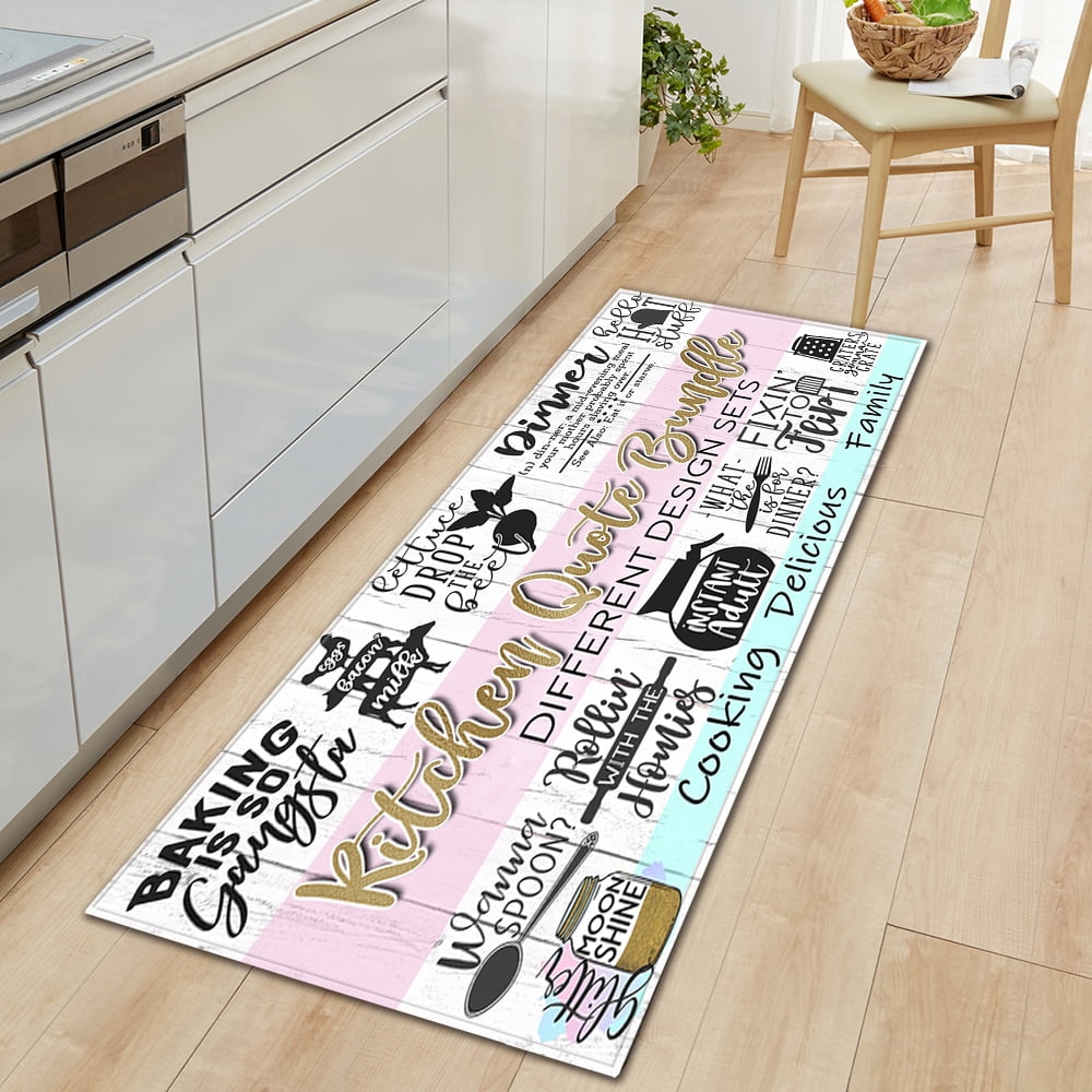 Kitchen PCV Mat Kitchen Rug Home Living Room Balcony Bedroom Floor ...