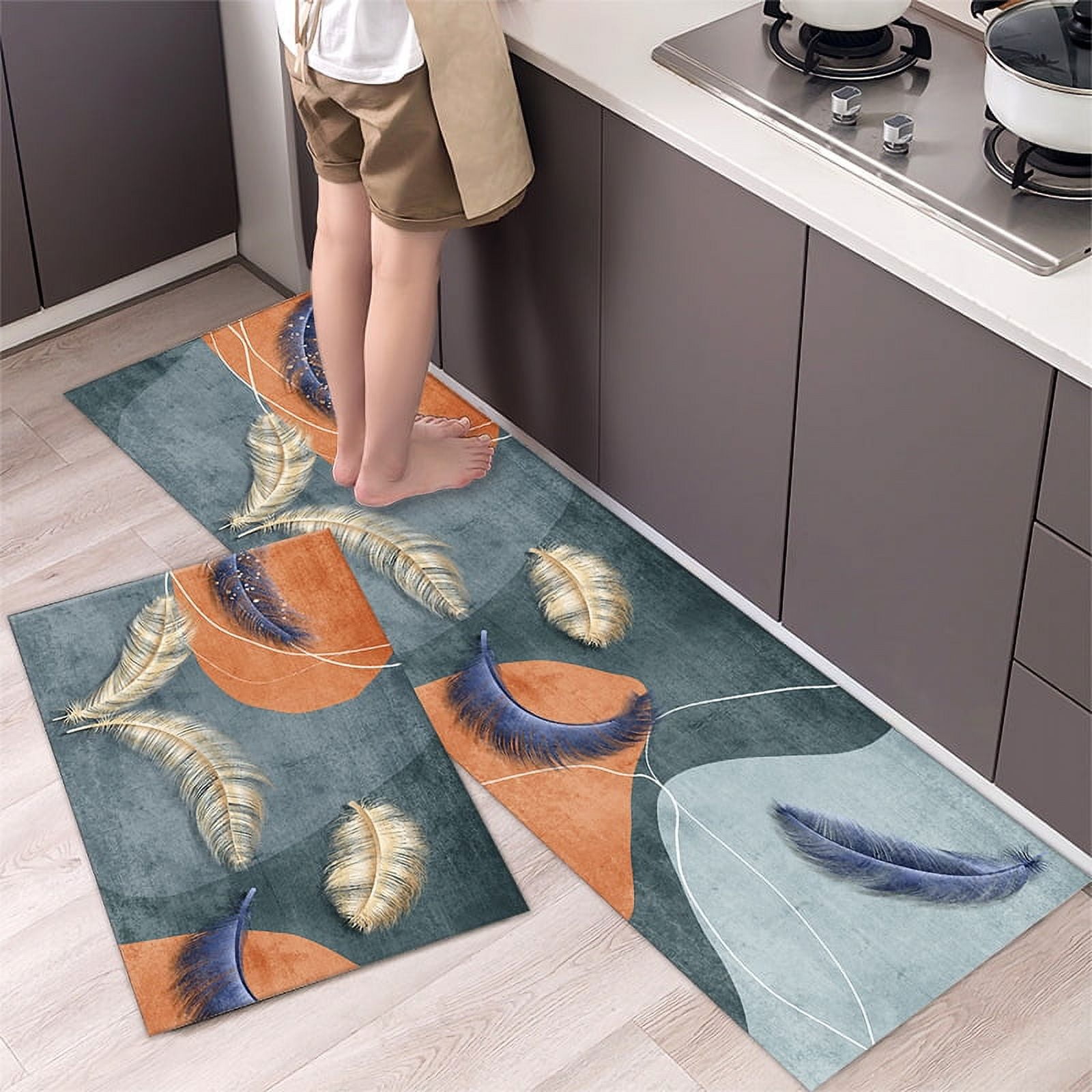 Kitchen PCV Mat Long Kitchen Rug Home Household Bathroom Carpet Kitchen ...