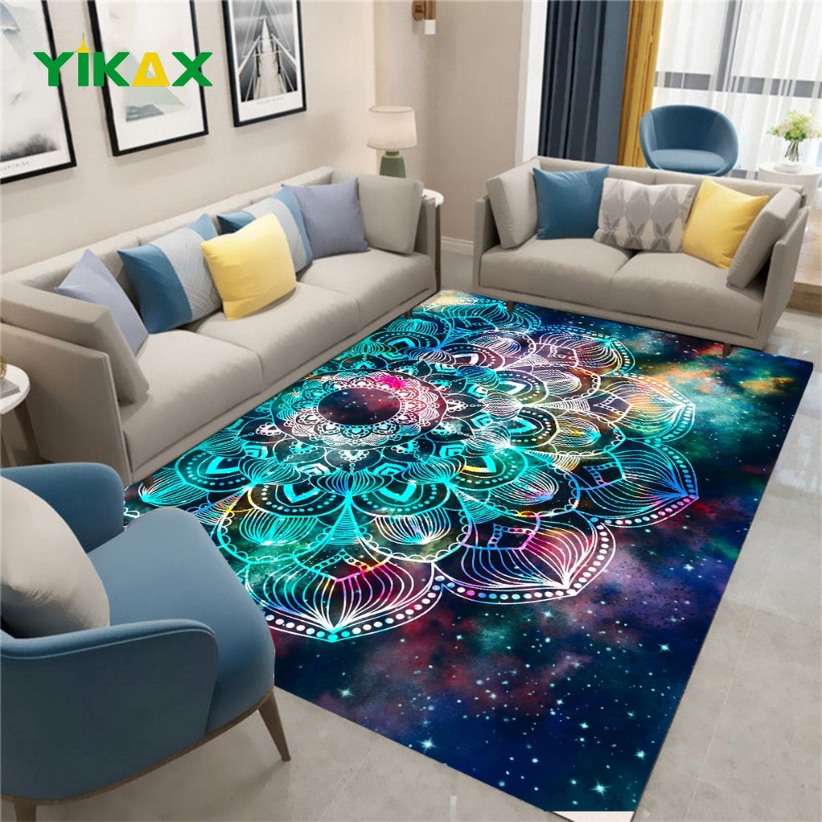 Kitchen PCV Mat Mandala Carpet Ethnic Style Vintage Living Room Hallway ...