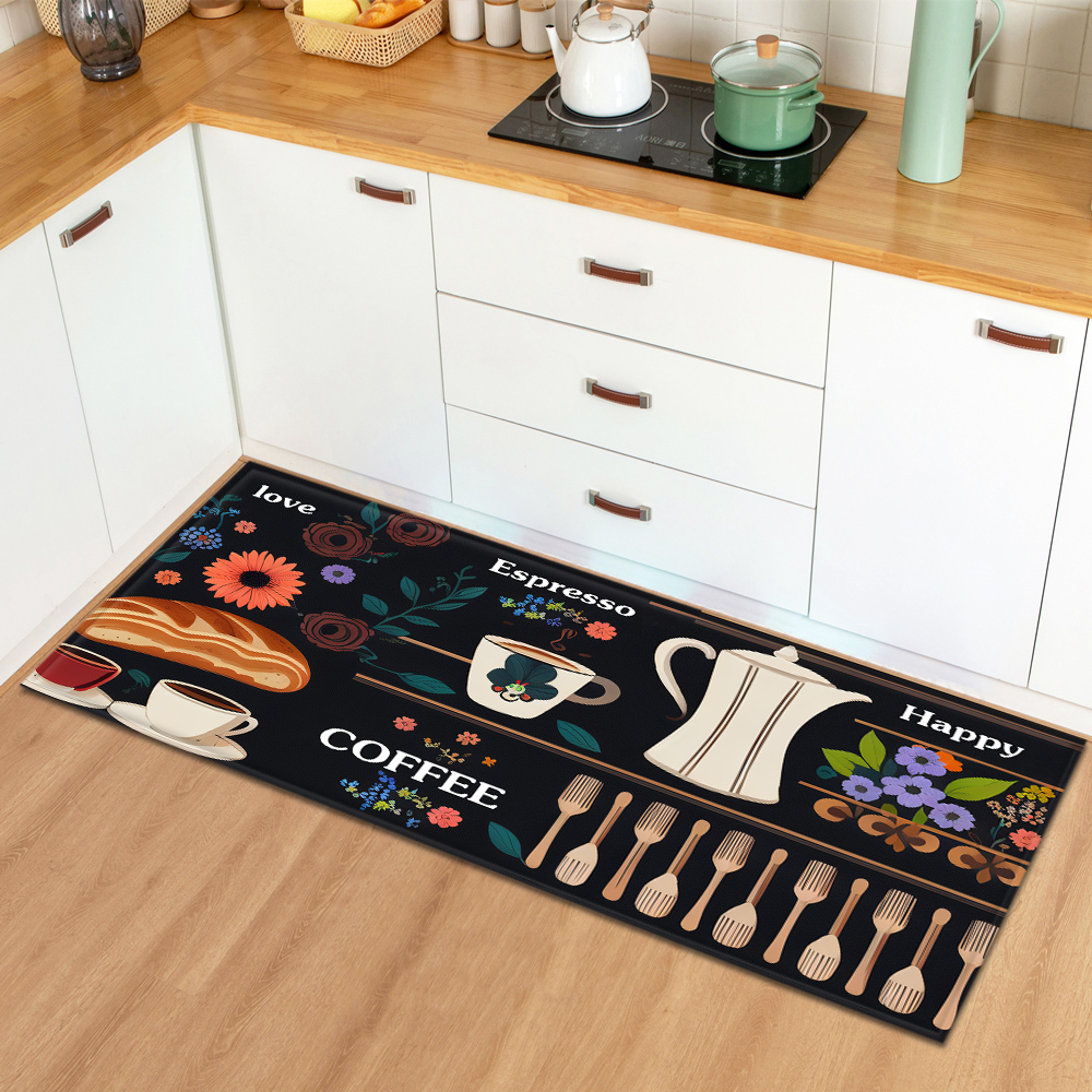 Kitchen PCV Mat Modern Hallway Entrance Doormat Bathroom Foot Rug Home ...