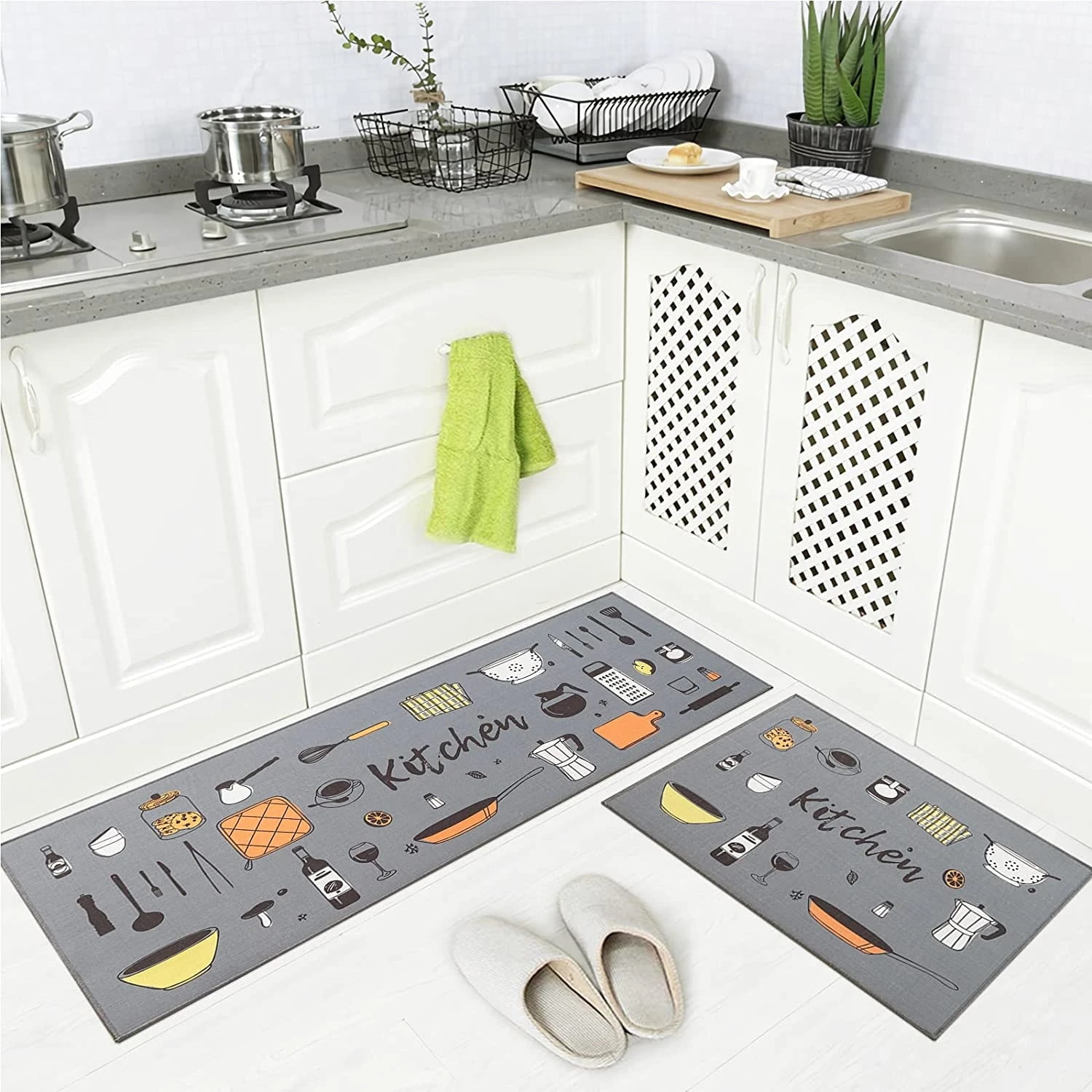 Kitchen PCV Mat Modern Home Bedroom Living Room Floor Entrance Doormat ...