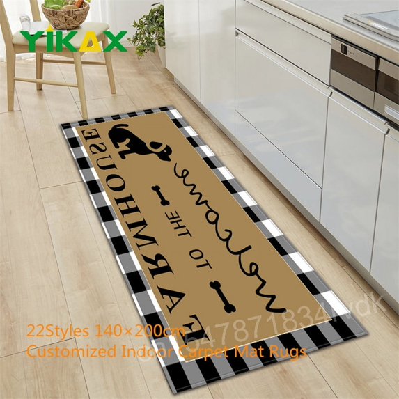 Kitchen PCV Mat Modern Home Hallway Entrance Doormat Carpet Living Room ...