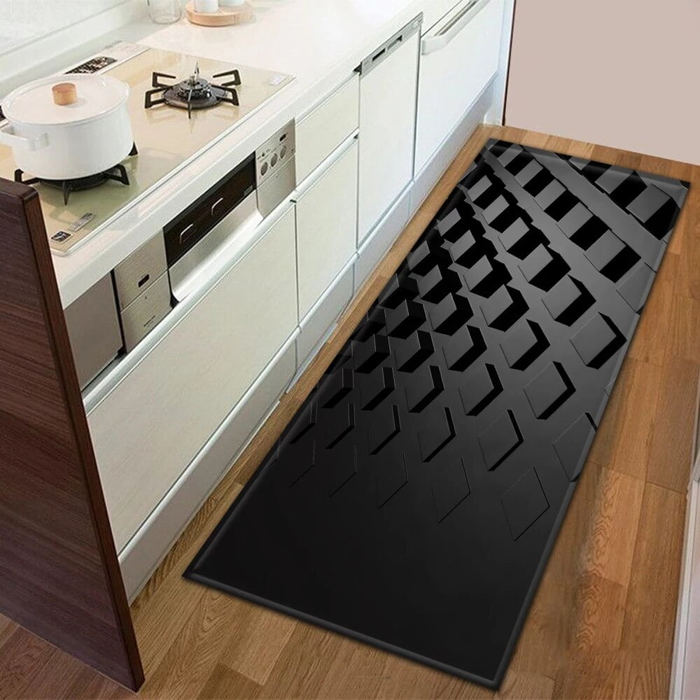Kitchen PCV Mat Modern Printing 3D Visual Effect Entrance Door Mat ...