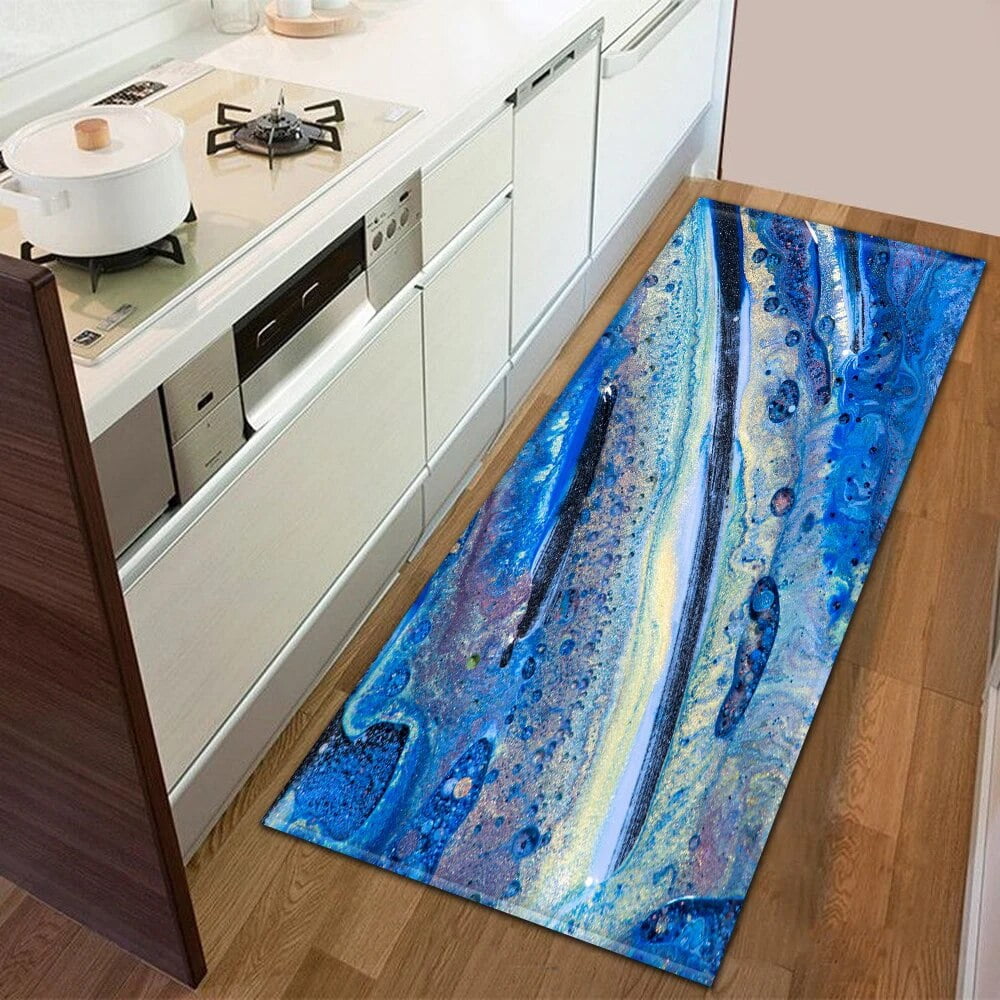 Kitchen PCV Mat Modern Psychedelic Decor Rug Hippie Floor Mat Kitchen ...