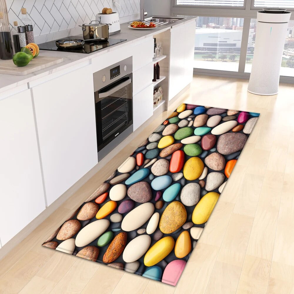 Kitchen PCV Mat Pebbles Kitchen Bathroom Foot Mat Home House Living ...