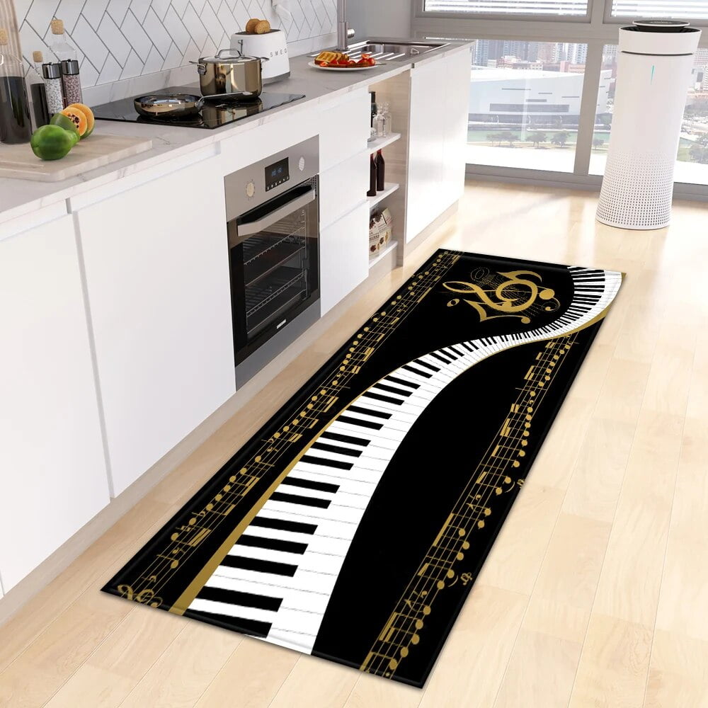 Kitchen PCV Mat Piano Kitchen Rug Home Hallway Entrance Doormat Living ...