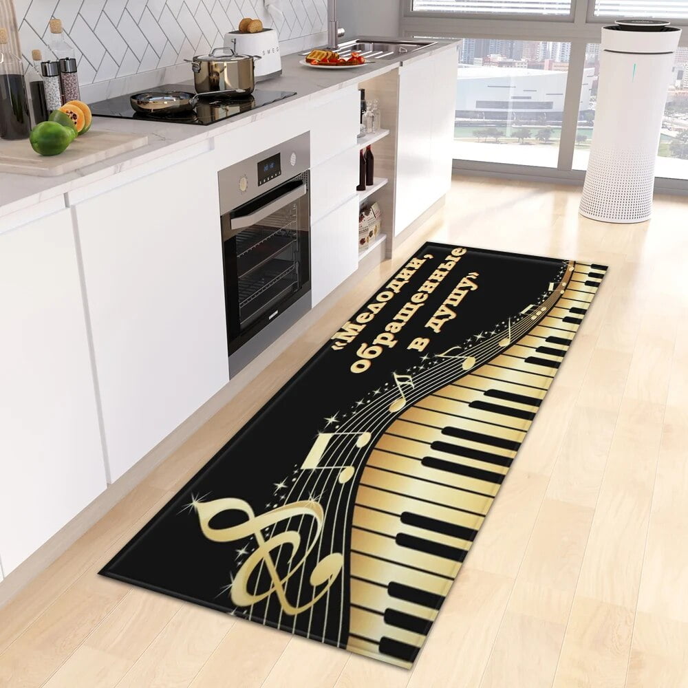 Kitchen PCV Mat Piano Kitchen Rug Home Hallway Entrance Doormat Living ...