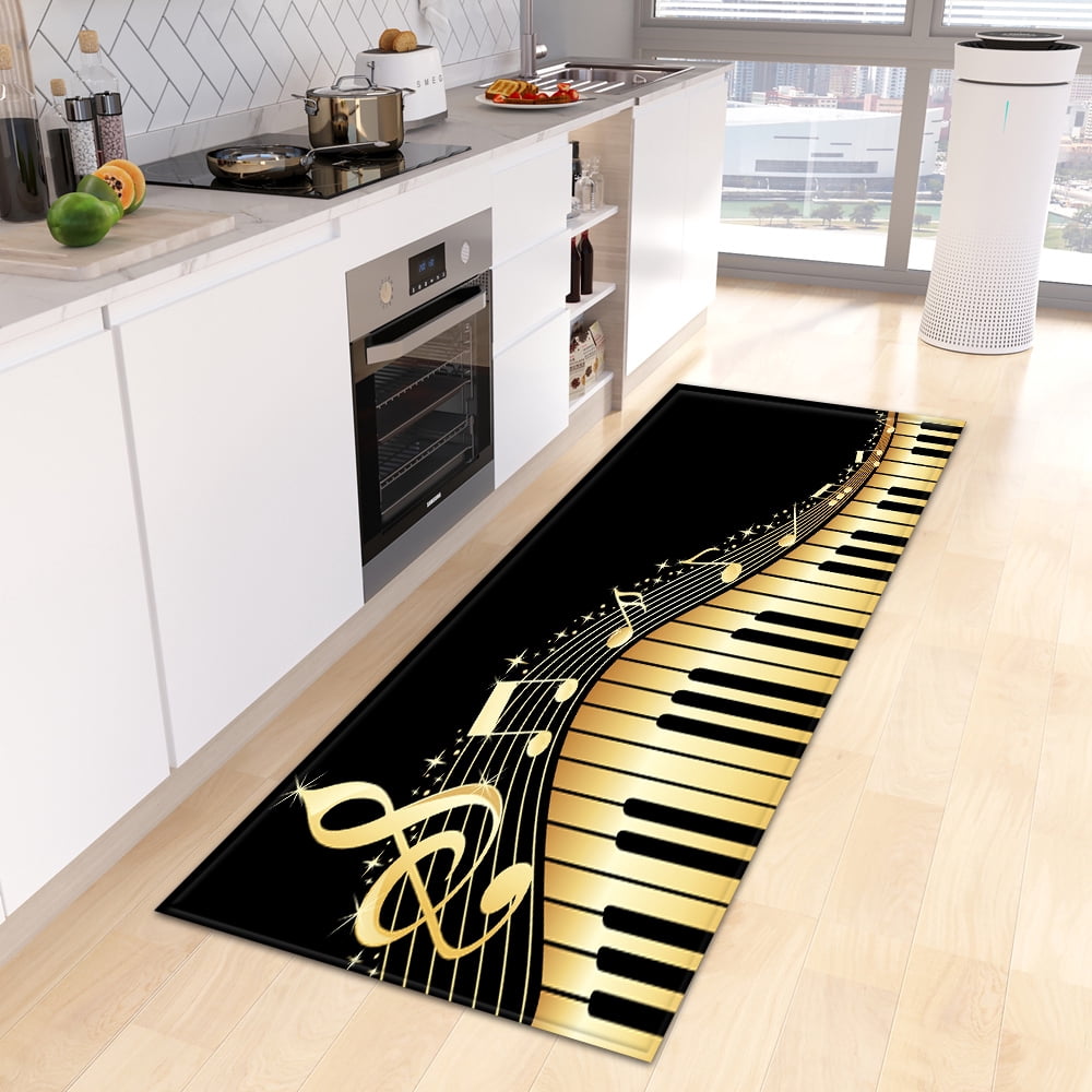 Kitchen PCV Mat Piano key note pattern 3D printing floor mat entrance ...