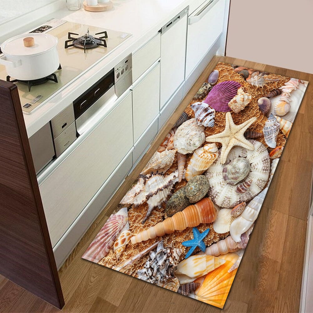 Kitchen PCV Mat Seashell Conch StarMat Kitchen Door Bedroom Bathroom ...