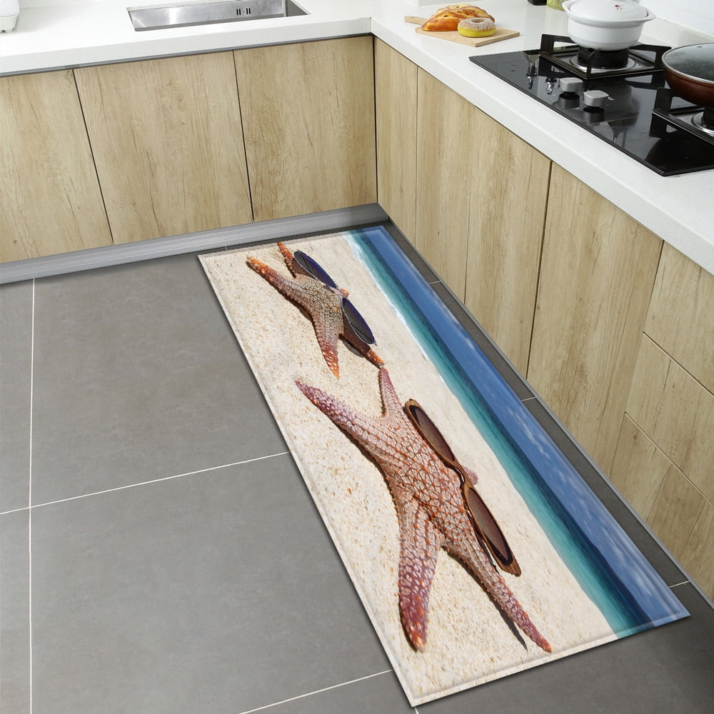 Kitchen PCV Mat StarShell Pattern Floor Mat Entrance Door Living Room ...