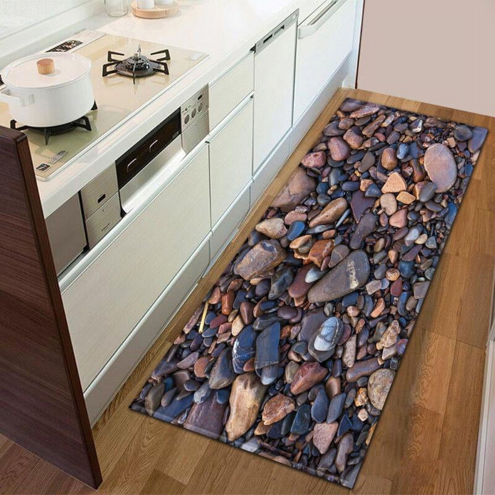 Kitchen PCV Mat Stone 3D Printing Rug Modern Kitchen Door Mat ...