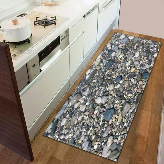 Kitchen PCV Mat Stone 3D Printing Rug Modern Kitchen Door Mat ...
