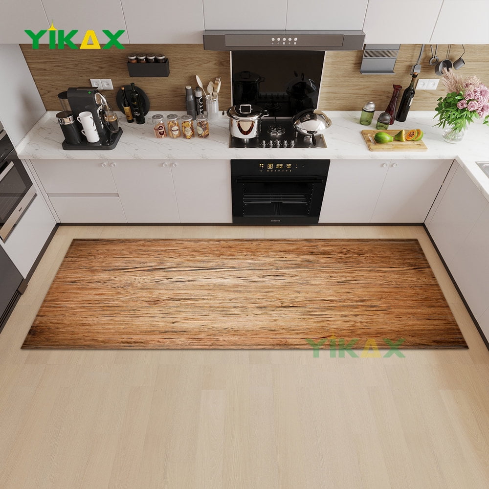 Kitchen PCV Mat Striped Board Living Room Carpet Bedroom Entrance Door ...