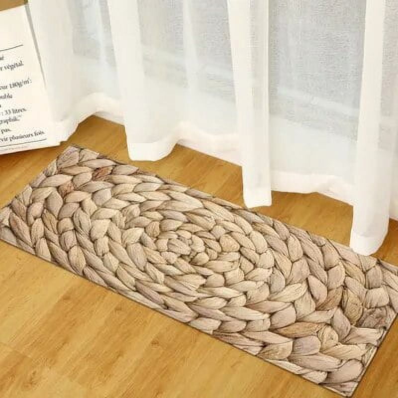 Kitchen PCV Mat Wood Grain Mat Entrance Kitchen Bedroom Living Room ...