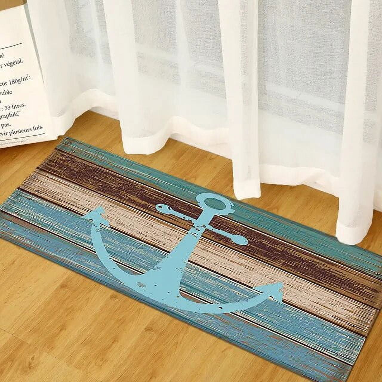 Kitchen PCV Mat Wood Grain Mat Entrance Kitchen Bedroom Living Room ...