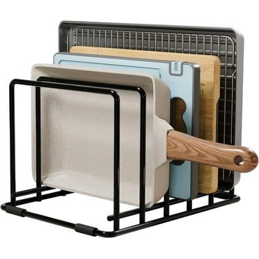 Bamboo Pot Pan Organizer Pot Lid Organizer Holder Rack with 13 ...